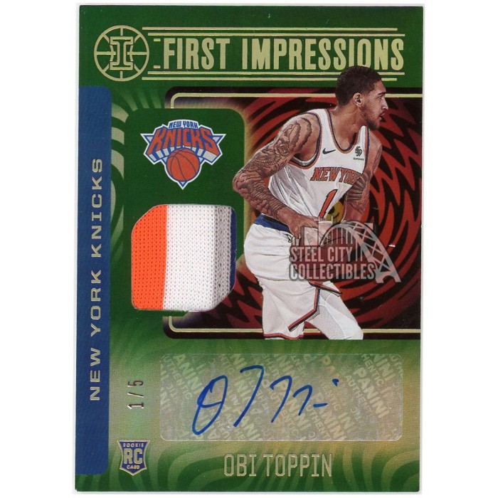 Obi Toppin 2020-21 Panini Illusions Green First Impressions Rookie ...
