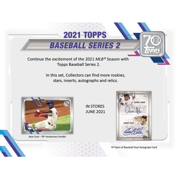 2021 Topps Series 2 Baseball 24 Pack Retail 12-Box Case | Steel City ...