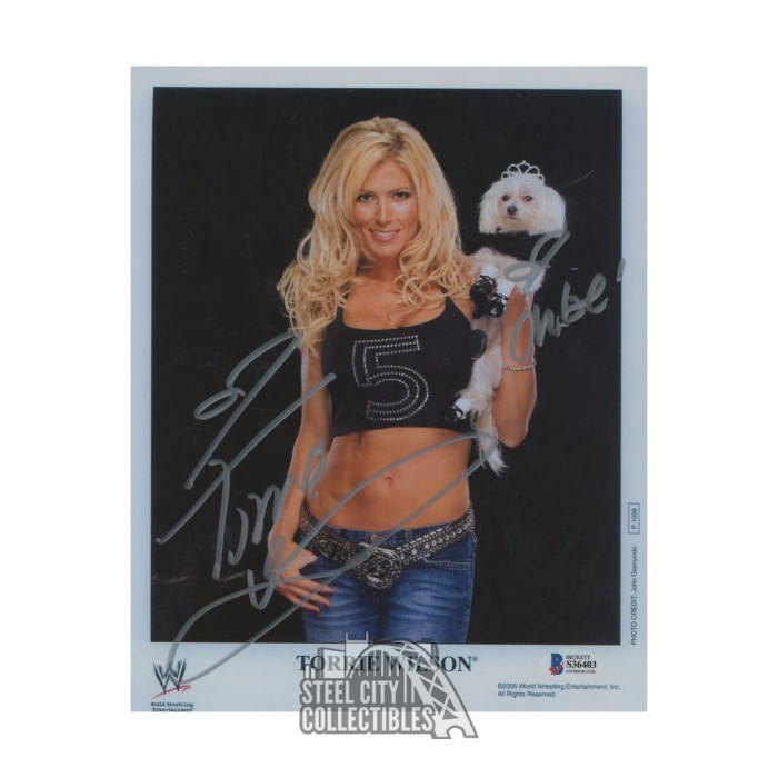Torrie Wilson Autographed 8x10 WWE Photo - BAS | Steel City Collectibles