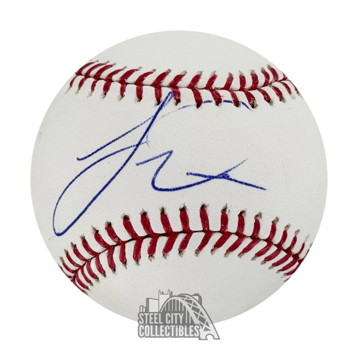 Travis Demeritte Autographed Official MLB Baseball - Fanatics | Steel ...