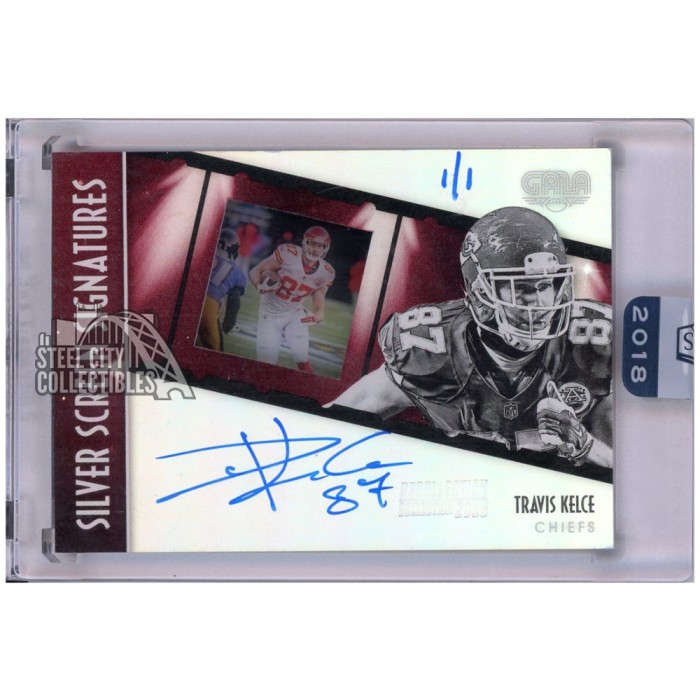 Travis Kelce 2018 Panini Honors Recollection Collection Autograph Card ...