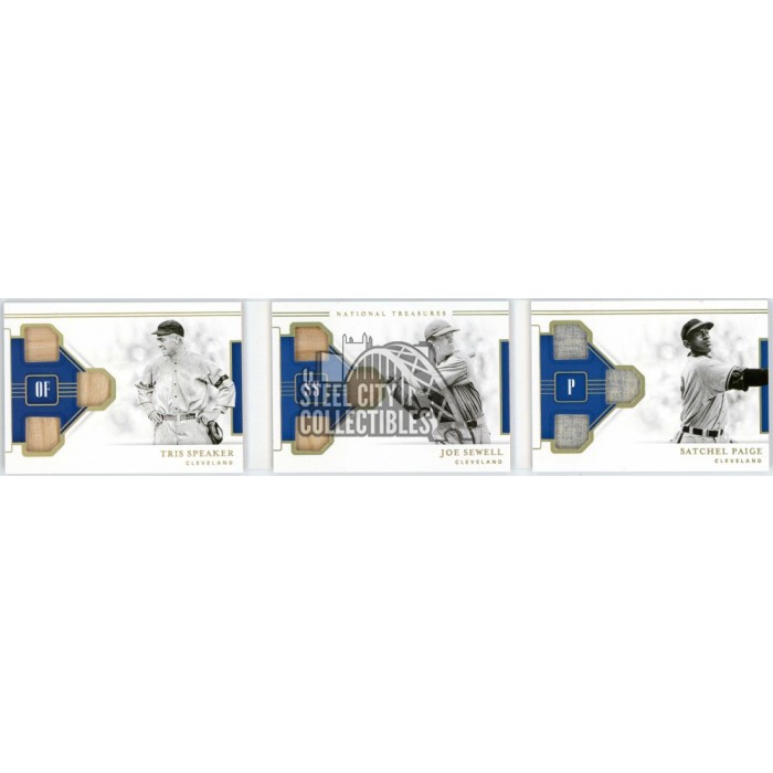 Tris Speaker Joe Sewell Satchel Paige 2020 Panini National Treasures ...