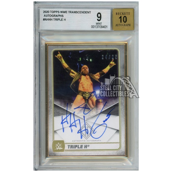 Triple H 2020 Topps Transcendent Autograph Card #A-HHH 24/25 BGS 9 Auto ...