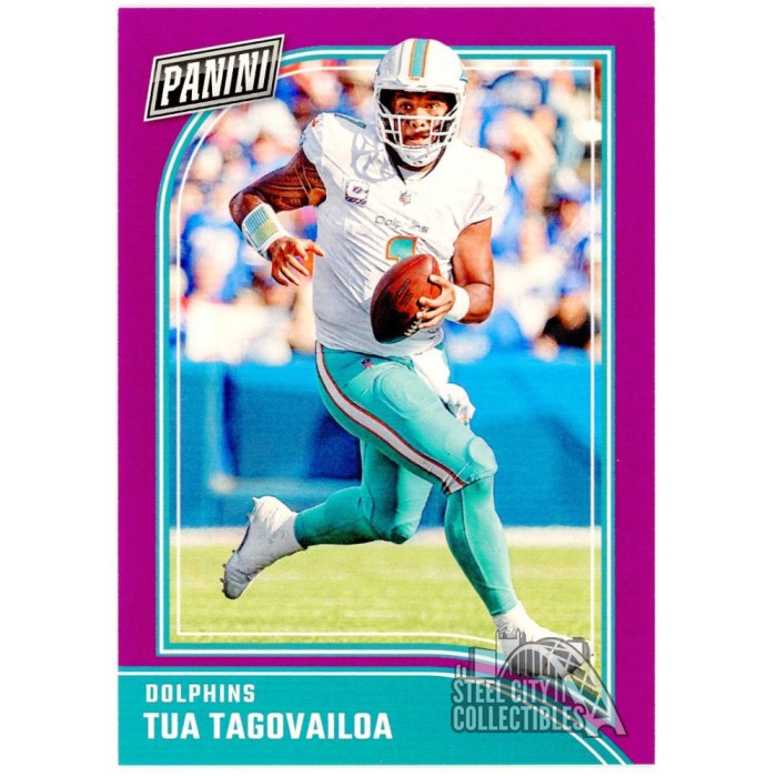 Tua Tagovailoa 2024 Panini Black Friday Purple Card #FB12 04/25 | Steel ...