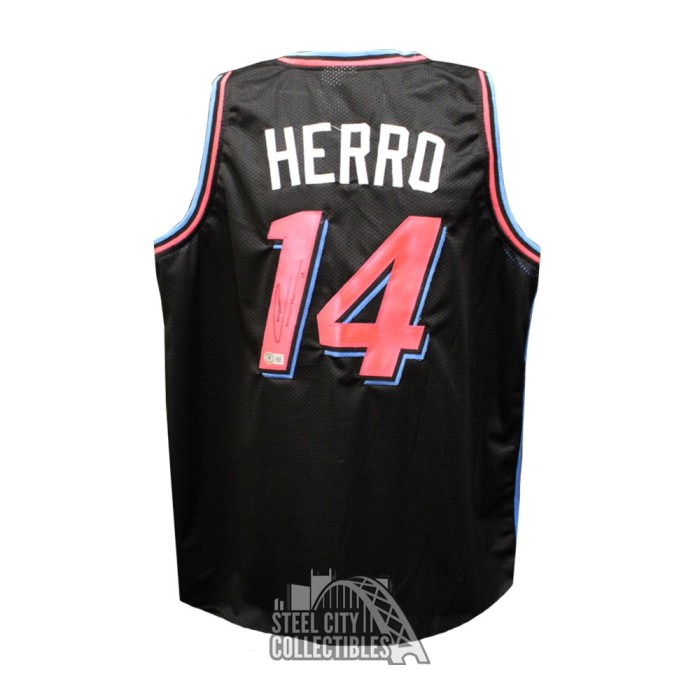 Tyler Herro Autographed Miami Vice Custom Basketball Jersey - BAS ...