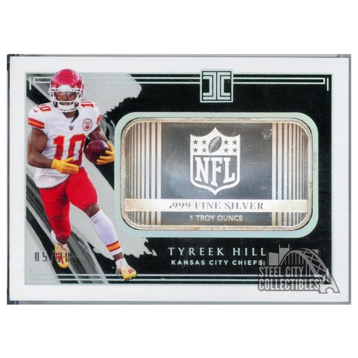 Tyreek Hill 2021 Panini Impeccable Silver NFL Shield Football Card #SS ...