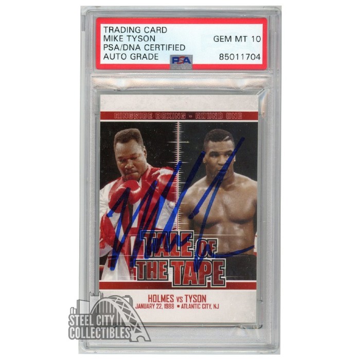 Mike Tyson 2010 Sport Kings Tale of the Tape Red Autograph Card PSA/DNA ...