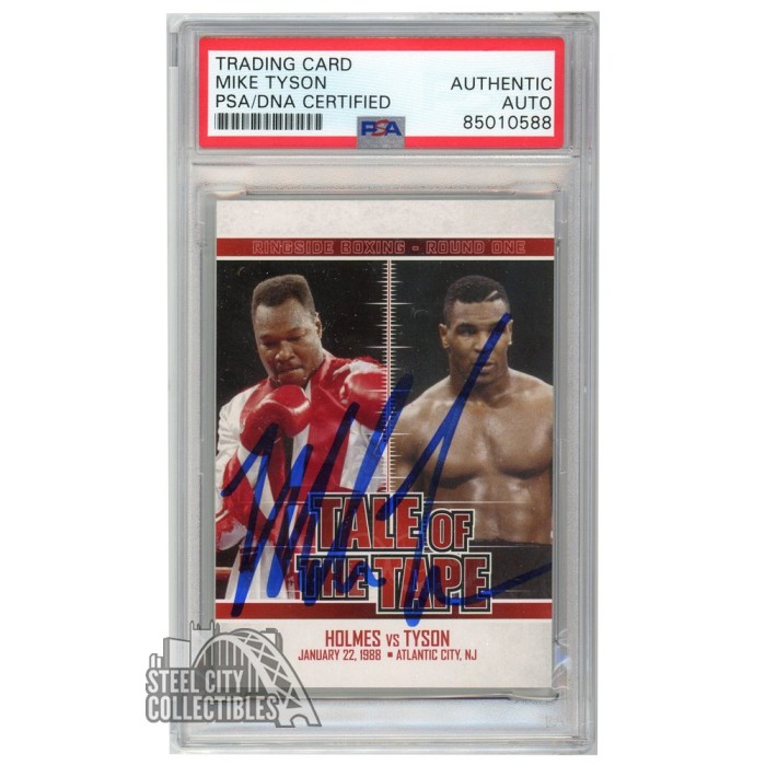 Mike Tyson 2010 Sport Kings Tale of the Tape Red Autograph Card PSA/DNA ...