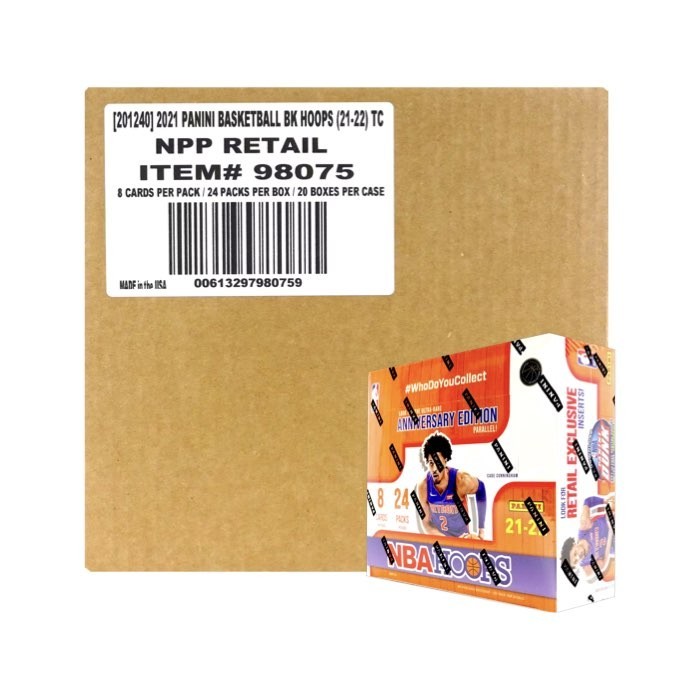 2021-22 Panini Hoops Basketball 24-Pack Retail 20-Box Case | Steel City ...