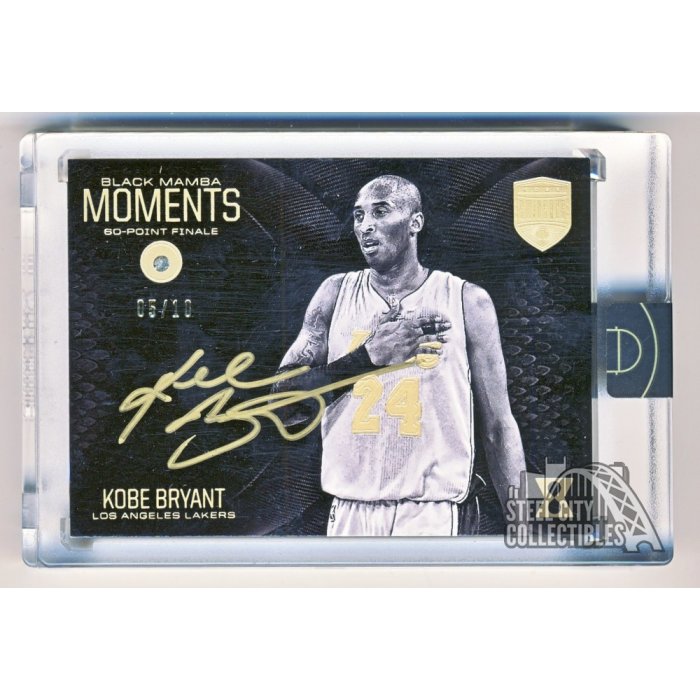 Kobe Bryant 2017-18 Panini Kobe Eminence Black Mamba Moments Diamond ...