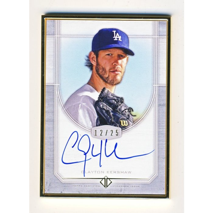 Clayton Kershaw 2017 Topps Transcendent Baseball Framed Autograph Card 12/25 | Steel City ...