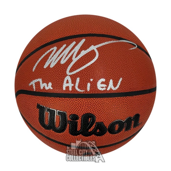 Victor Wembanyama The Alien Autographed Wilson Basketball - Fanatics ...
