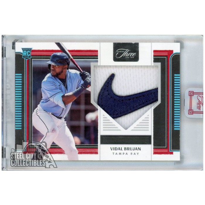 Vidal Brujan 2022 Panini Three and Two Platinum Rookie Logo Patch Card ...