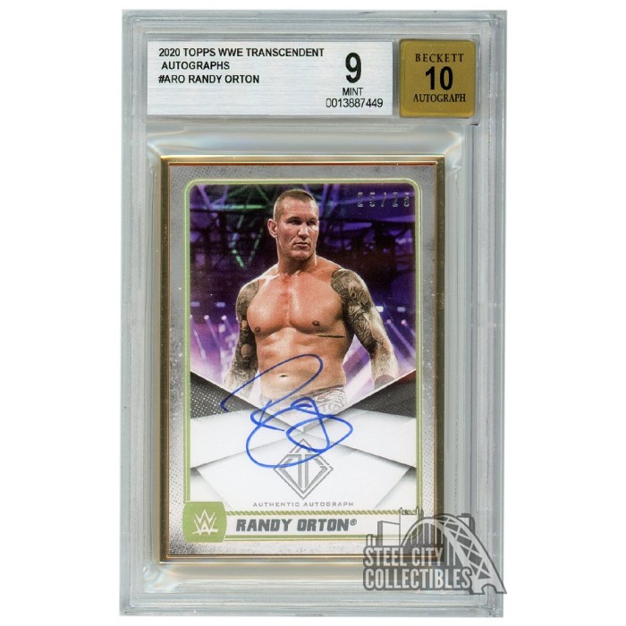 Randy Orton 2020 Topps Transcendent WWE Autograph Card 25/25 BGS 9 ...