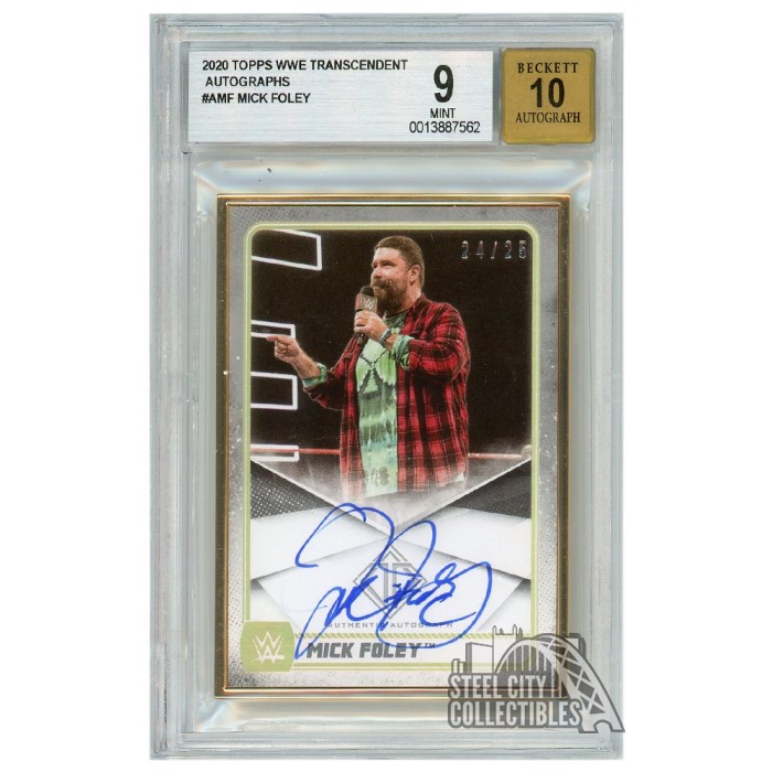 Mick Foley 2020 Topps Transcendent WWE Autograph Card 24/25 BGS 9 ...