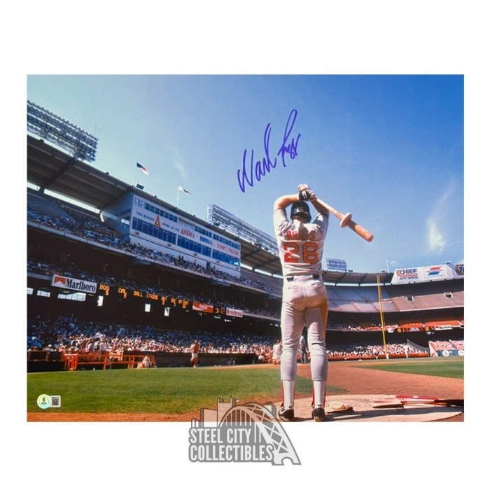 Wade Boggs Autographed Boston Red Sox 16x20 Baseball Photo - BAS (Back) | Steel City Collectibles