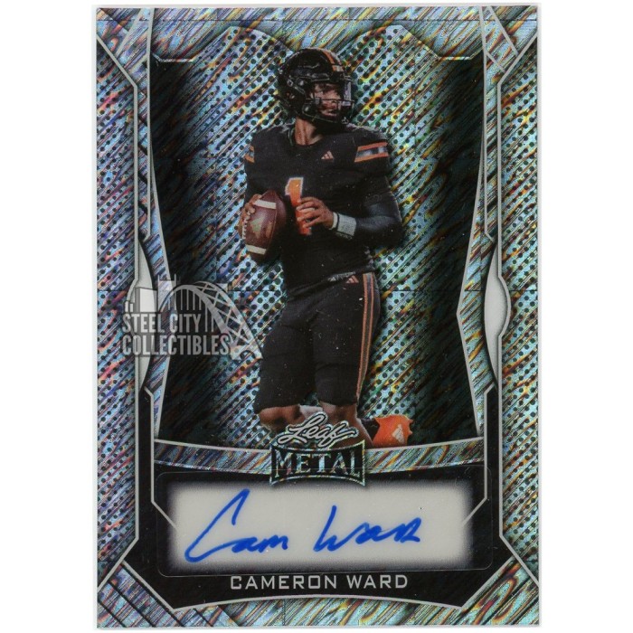 Cameron Cam Ward 2025 Leaf Metal Rookie Autograph #MA-CW2 /75 | Steel ...