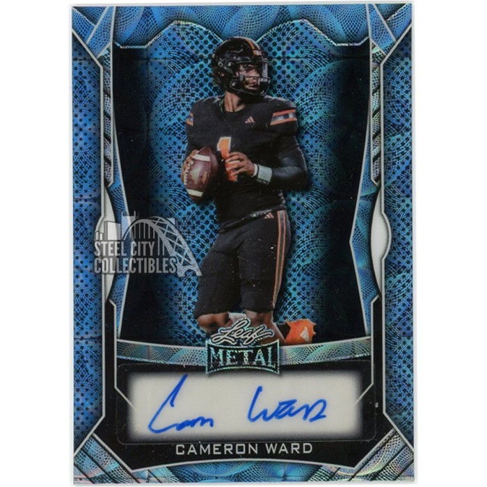 Cameron Cam Ward 2025 Leaf Metal Aqua Scope Rookie Autograph #MA-CW2 ...
