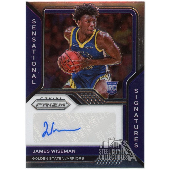 James Wiseman 2020-21 Panini Prizm Sensational Signatures Rookie ...