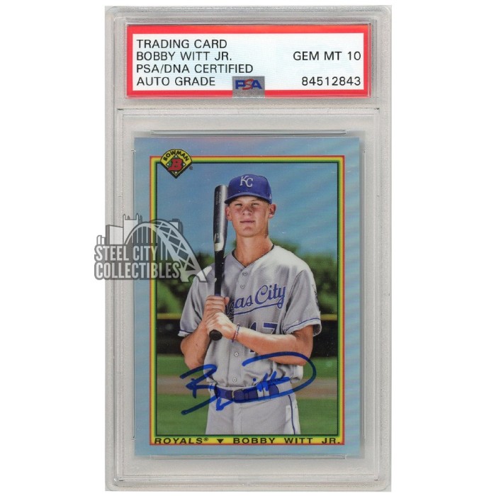 Bobby Witt Jr 2020 Bowman Chrome 1990 Throwback Autograph Card #90B-BWJ ...