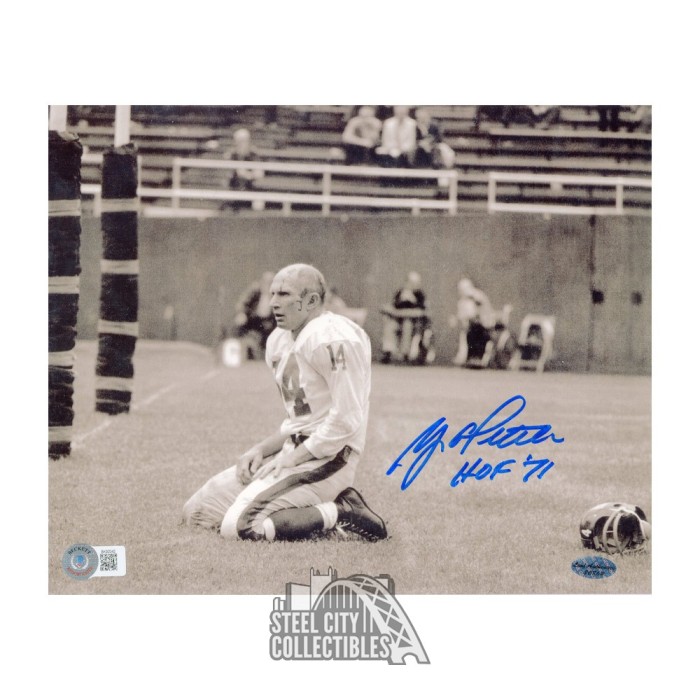 YA Tittle Autographed New York 8x10 Football Photo - BAS | Steel City ...