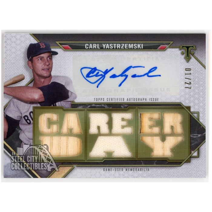 Carl Yastrzemski 2021 Topps Triple Threads Relic Autograph Card #TTAR ...
