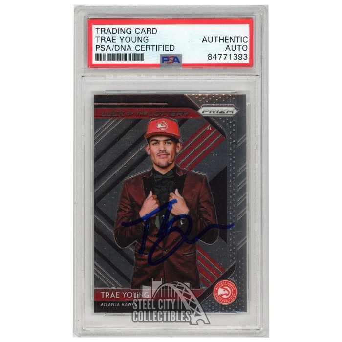 Trae Young 2018-19 Panini Prizm Luck of the Lottery Autograph RC Card ...
