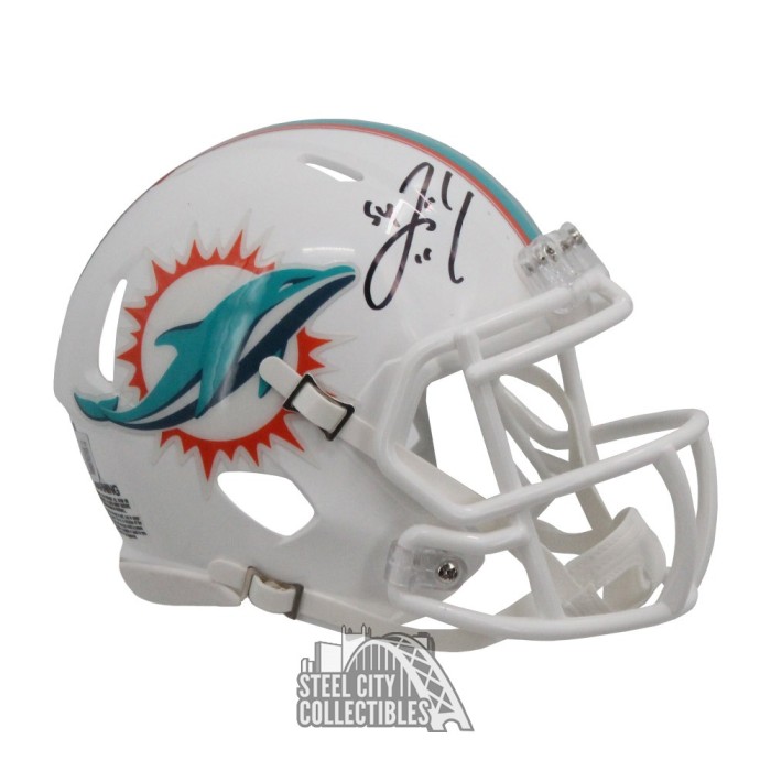 Zach Thomas Autographed Miami Speed Mini Football Helmet - BAS | Steel ...