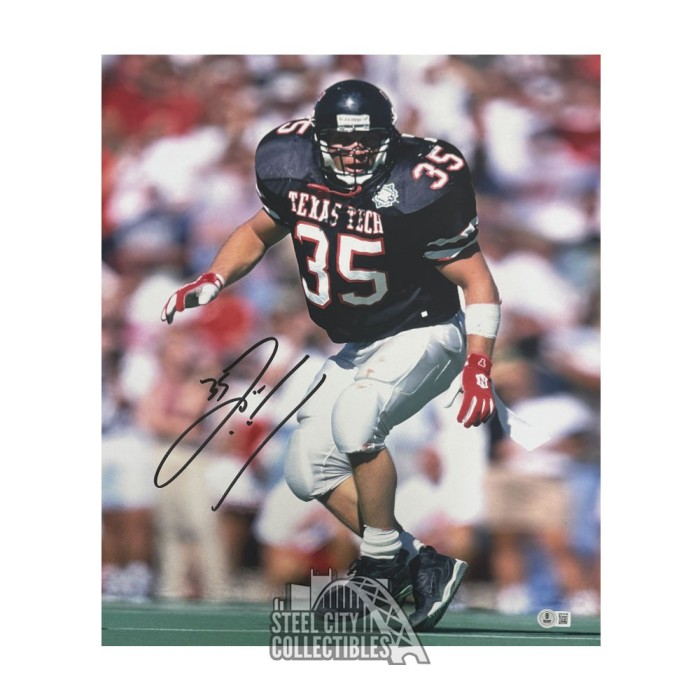 Zach Thomas Autographed Texas Tech 16x20 Football Photo - BAS | Steel ...