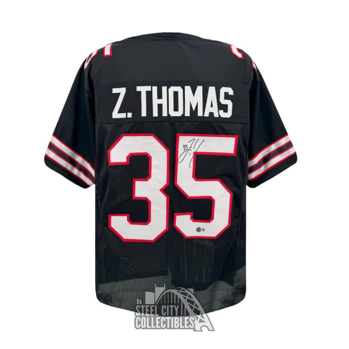 Zach Thomas Autographed Texas Tech Custom Black Football Jersey - BAS ...