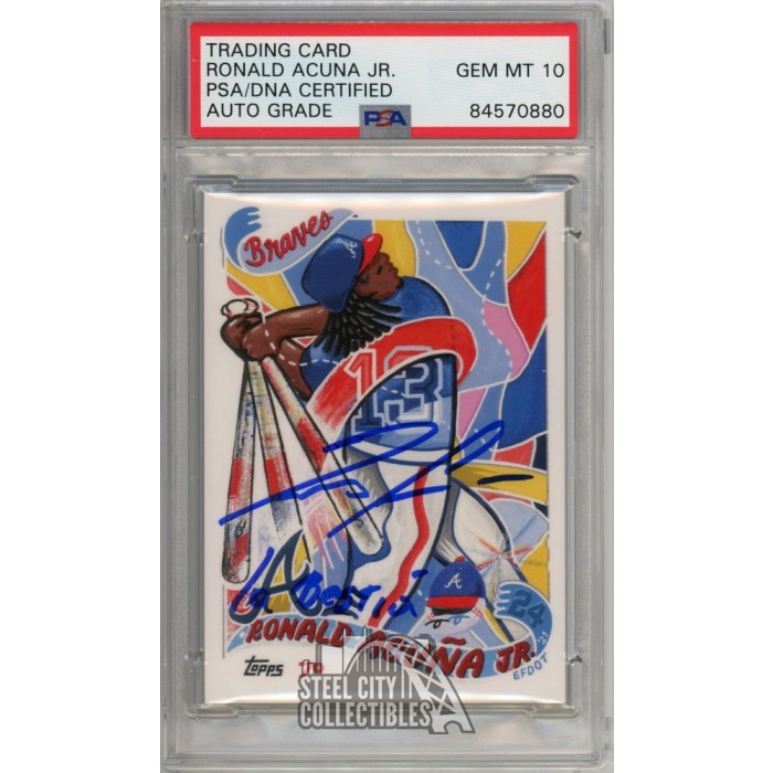 Ronald Acuna Jr 2021 Topps Project 70 Autograph "La Bestia" Card #130 ...
