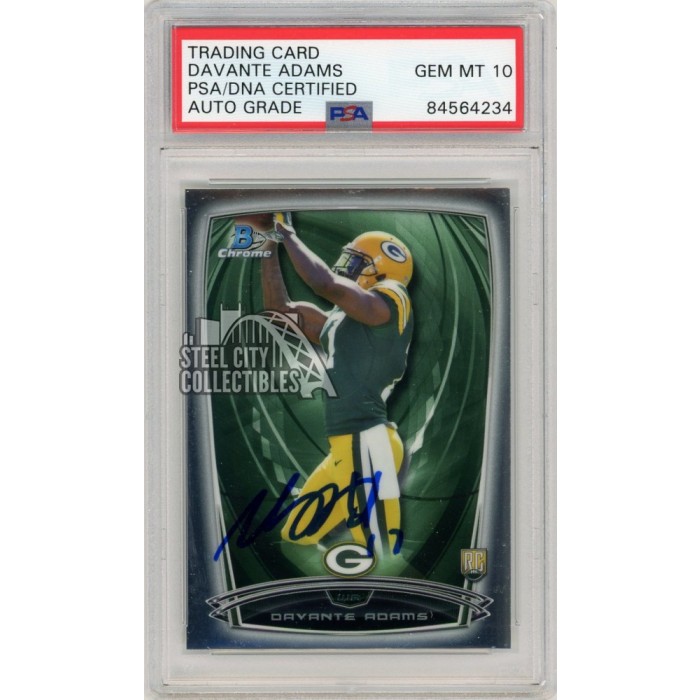 Davante Adams 2014 Bowman Chrome Autograph Rookie Card #197 PSA/DNA 10 ...