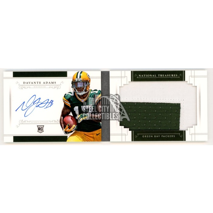 Davante Adams 2014 National Treasures Autograph Rookie Patch Booklet 17 ...