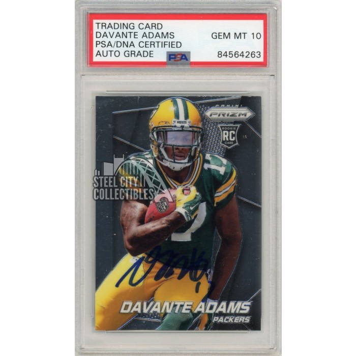 Davante Adams 2014 Panini Prizm Autograph Rookie Card #281 PSA/DNA 10 ...