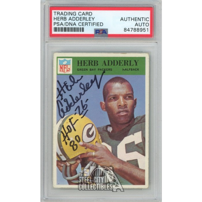Herb Adderly 1964 Philadelphia HOF 26 Autograph Card #80 PSA/DNA ...