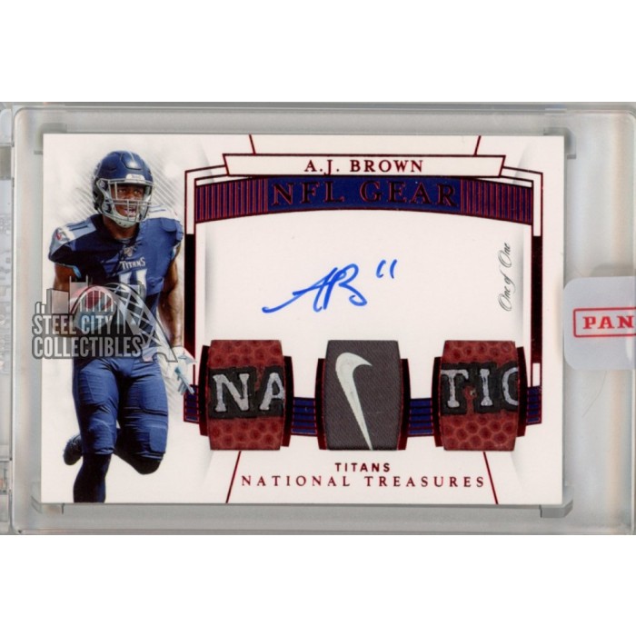 AJ Brown 2019 Panini National Treasures NFL Gear Autograph Rookie Relic ...