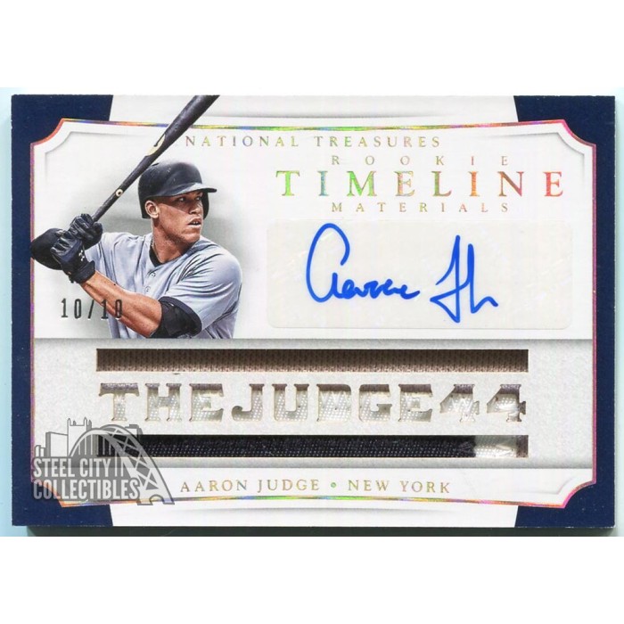 Aaron Judge 2017 Panini National Treasures Timeline Rookie Autograph ...