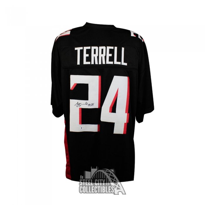 AJ Terrell Autographed Atlanta Custom Black Football Jersey - BAS COA ...