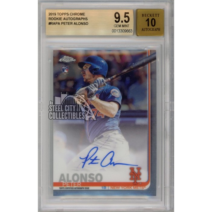 Pete Alonso 2019 Topps Chrome Autograph Rookie Card #RA-PA BGS 9.5 Gem ...
