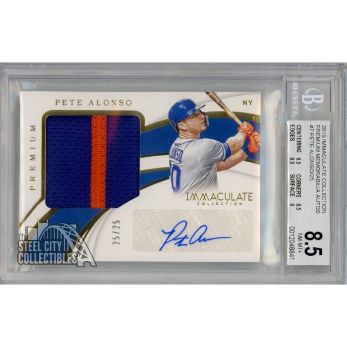 Pete Alonso 2019 Panini Immaculate Autograph Rookie Patch Card 25/25 ...