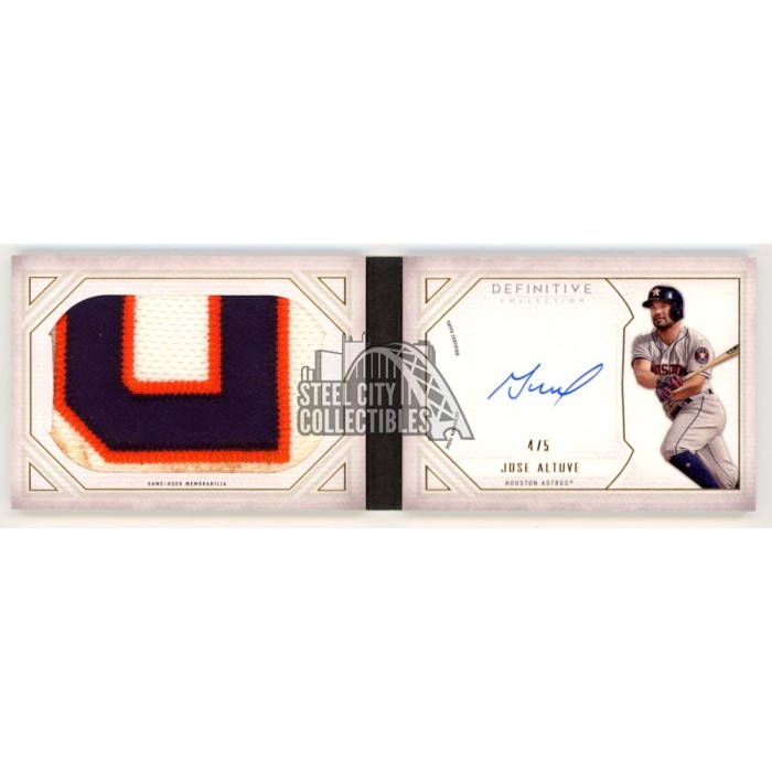 Jose Altuve 2019 Topps Definitive Autograph Booklet Patch Card #DAPB-JA ...