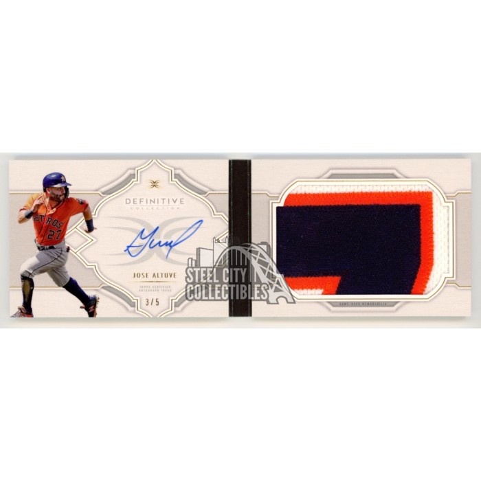 Jose Altuve 2020 Topps Definitive Autograph Patch Booklet Card 3/5 ...