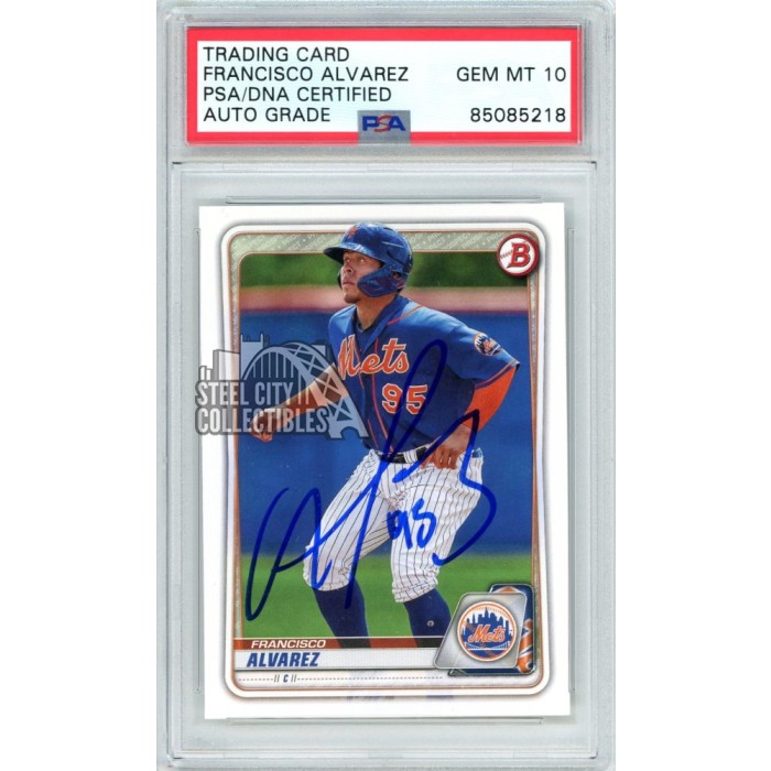 Francisco Alvarez 2020 Bowman Baseball Autograph Card #BD-143 PSA/DNA ...