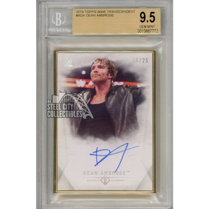Dean Ambrose 2019 Topps Transcendent Autograph Card 06/25 BGS 9.5 Gem ...