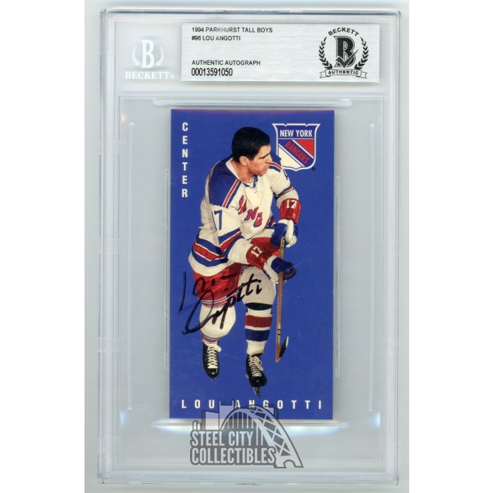 Lou Angotti 1994 Parkhurst Tall Boys Autographed Card #96 - BAS | Steel ...