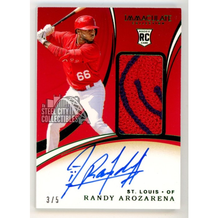 Randy Arozarena 2020 Panini Immaculate Autograph Rookie Logo Patch Card ...