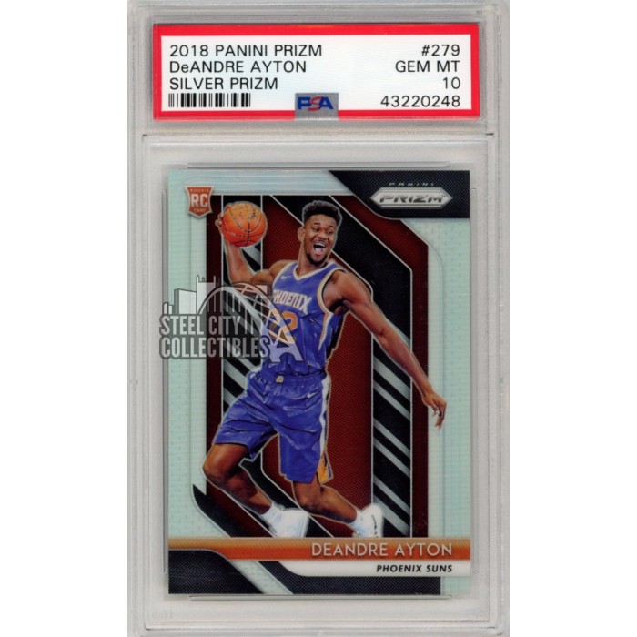 Deandre Ayton 2018-19 Panini Prizm Silver Rookie Card #279 PSA 10 Gem ...