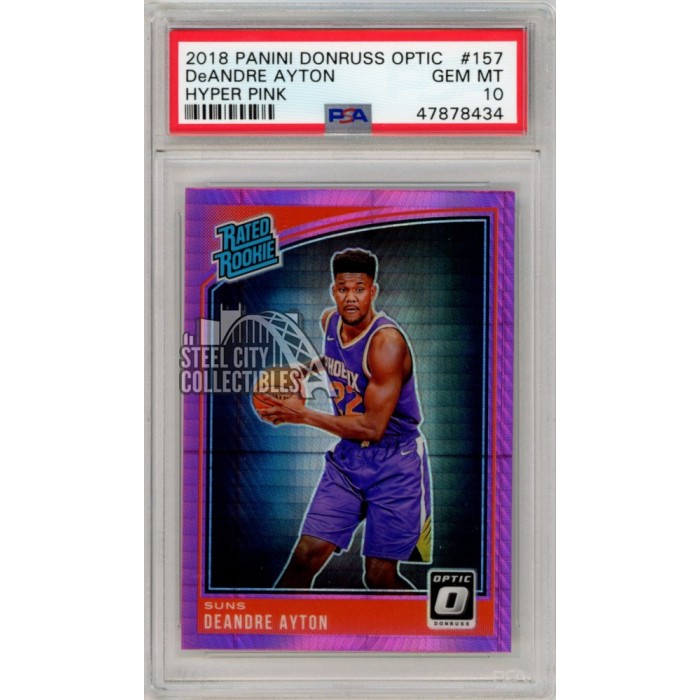 DeAndre Ayton 2018-19 Panini Donruss Optic Pink Hyper Rookie Card #157 ...