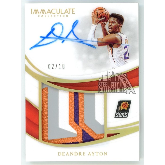 Deandre Ayton 2018-19 Panini Immaculate Jumbo Rookie Patch Autograph ...