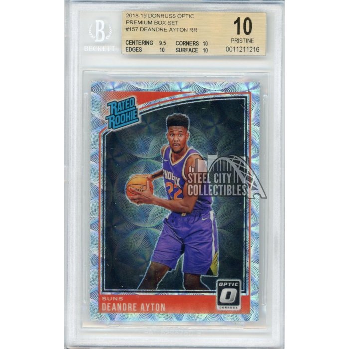 Deandre Ayton 2018-19 Donruss Optic Premium Rookie Card 50/249 BGS - 10 ...
